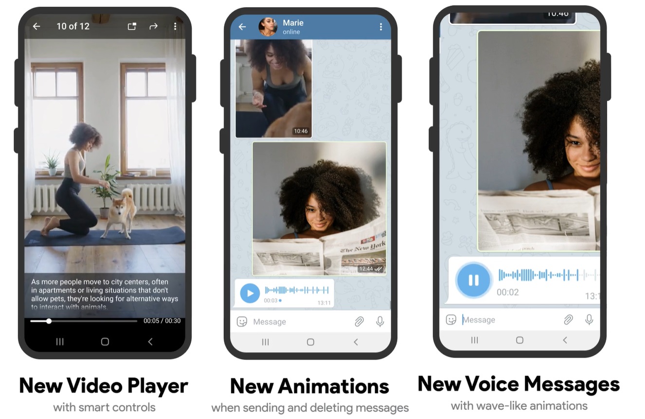 Telegram perkenal penyunting video, gambar beranimasi dan GIF dalam ...