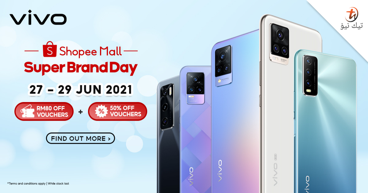 vivo Malaysia anjurkan promosi Shopee Super Brand Day bermula 27 Jun, diskaun sehingga 77% ...