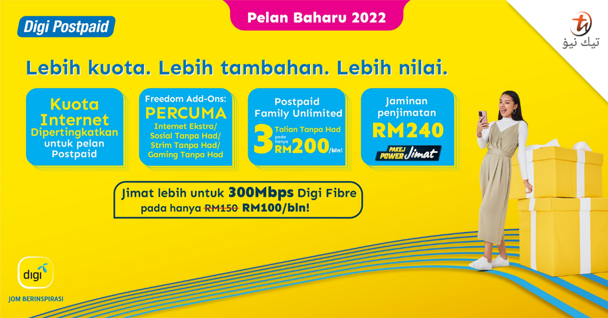 Digi tawarkan pelan pascabayar baharu Postpaid Family Unlimited ...
