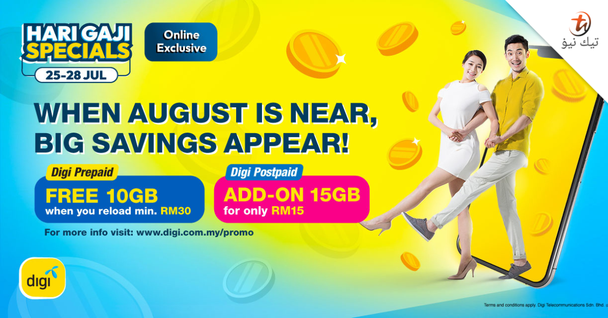 Digi anjurkan promosi Hari Gaji Specials, tawarkan internet percuma ...