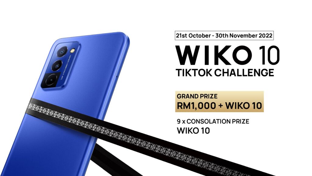 WIKO Malaysia umumkan cabaran TikTok, berpeluang menang WIKO 10 dan wang tunai RM1,000 - TechNave BM