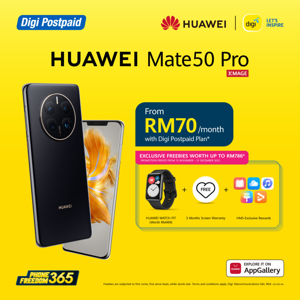Siri HUAWEI Mate 50 keluaran Malaysia, serendah RM65/bulan melalui ...