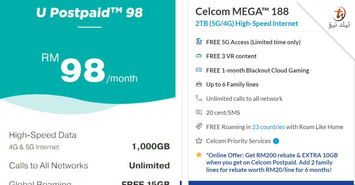 Beberapa syarikat telko Malaysia kini sediakan pelan internet 1TB bermula RM98 sebulan - TechNave BM