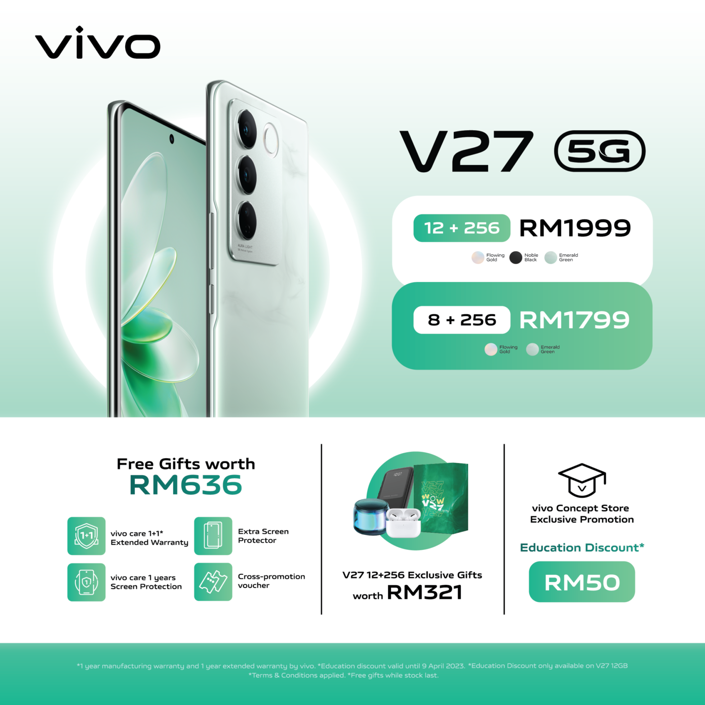 Sambutan ulang tahun ke-8 siri vivo V: Pembelian vivo V27 beri TnG RM100 dan beg Christy Ng ...