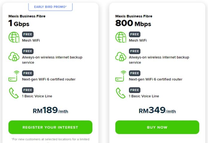 Maxis lancarkan pelan Business Fiber 1 Gbps, RM189/bulan sebagai ...