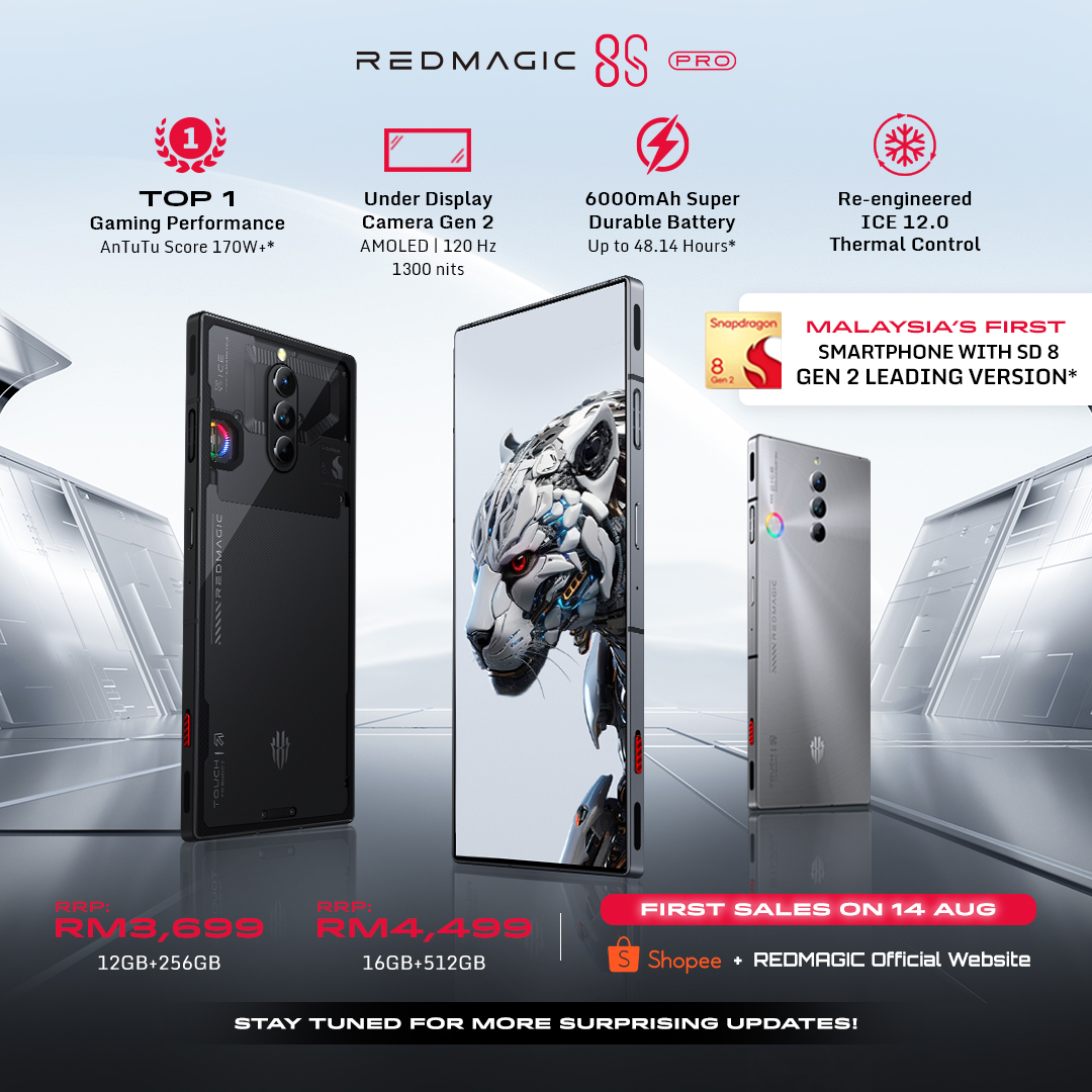 Red Magic 8S Pro dilancar di Malaysia: SD 8 Gen 2, skrin AMOLED 120Hz 6.8" bermula RM3,699 ...