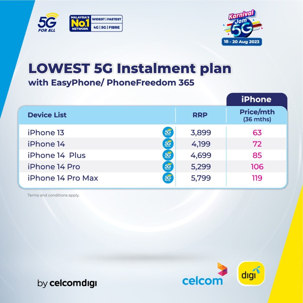 CelcomDigi anjurkan Karnival Jom 5G untuk bantu anda dapatkan telefon ...