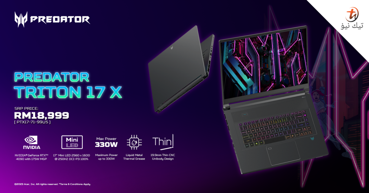 Acer Predator Triton 17 X dilancar di Malaysia: Komputer riba "gaming ...