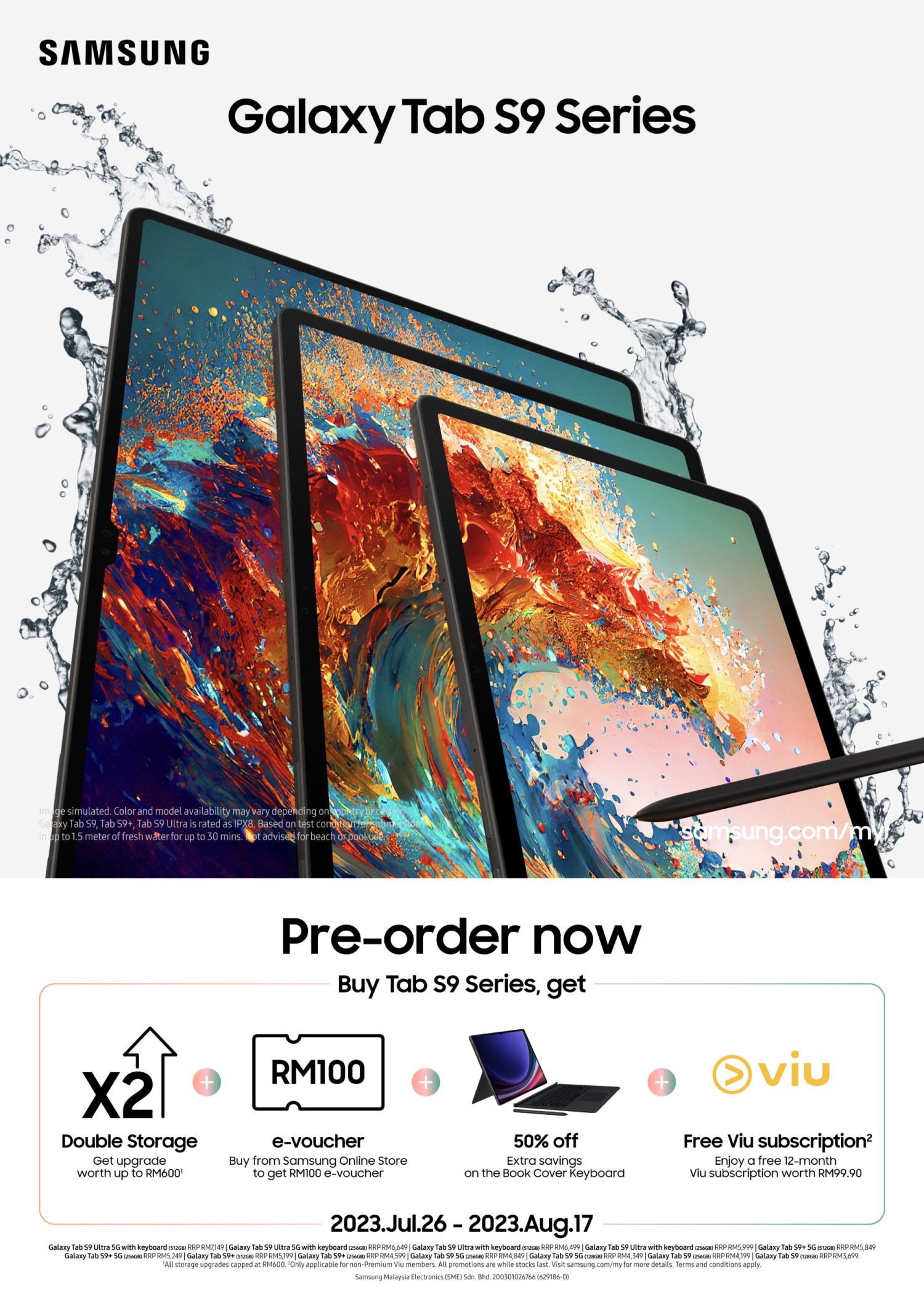 Promosi pra-tempah siri Samsung Galaxy Tab S9 bermula RM4,199 untuk ...