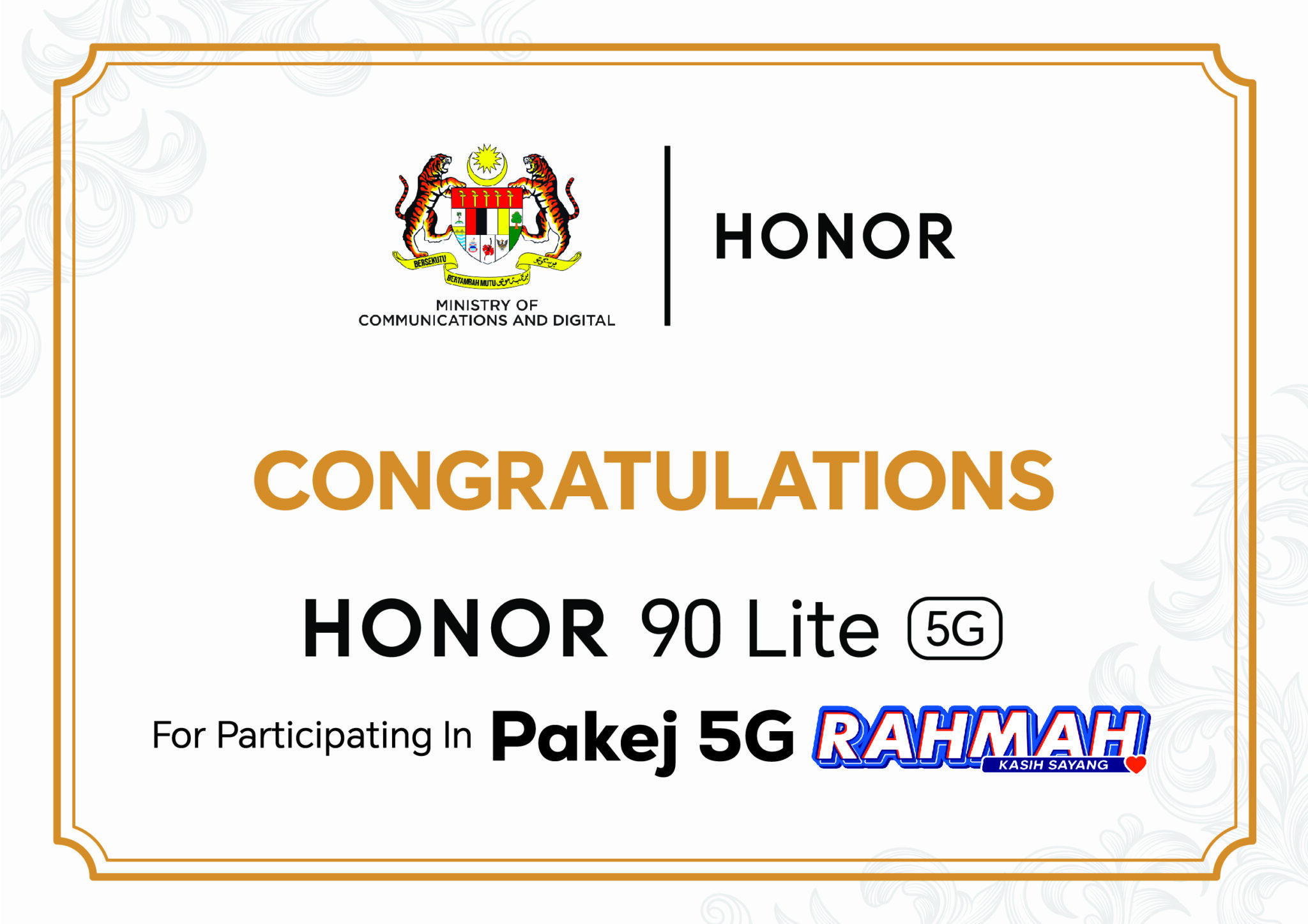 HONOR 90 Lite 5G: Kerjasama KKD dengan HONOR Malaysia dalam Pakej 5G ...