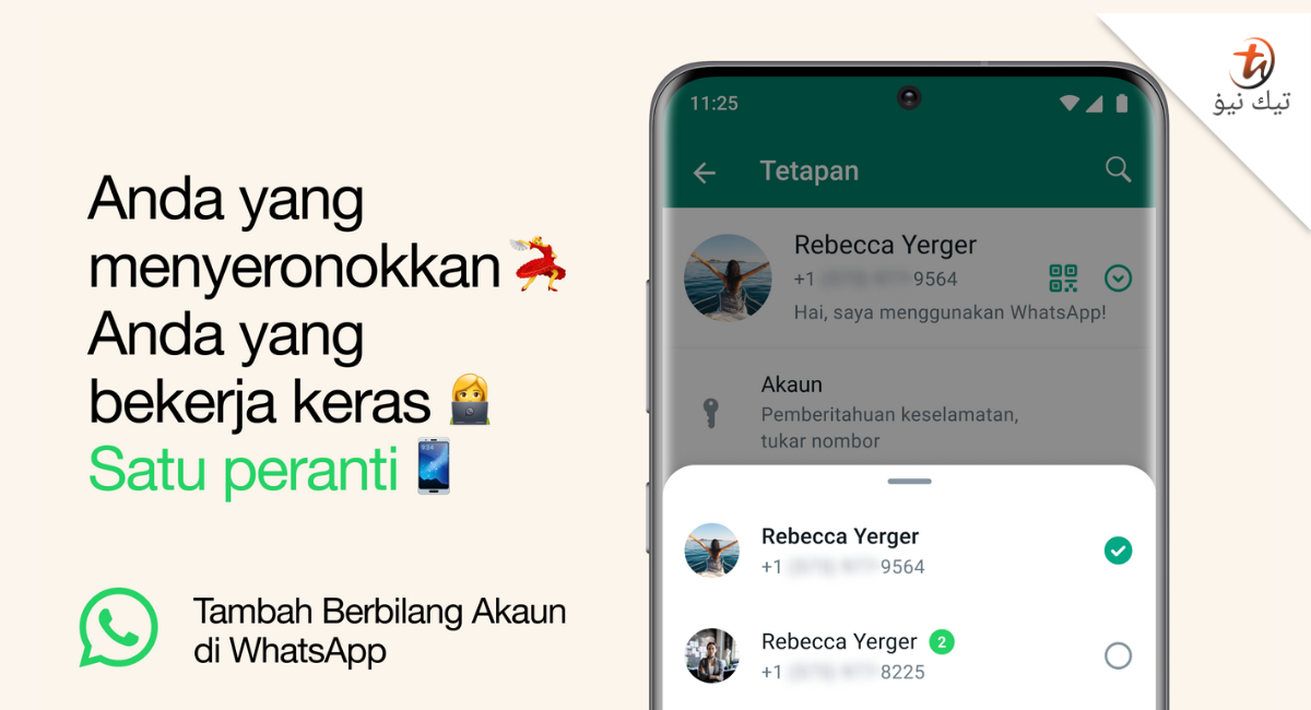 WhatsApp kini boleh gunakan beberapa akaun pada satu peranti - TechNave BM