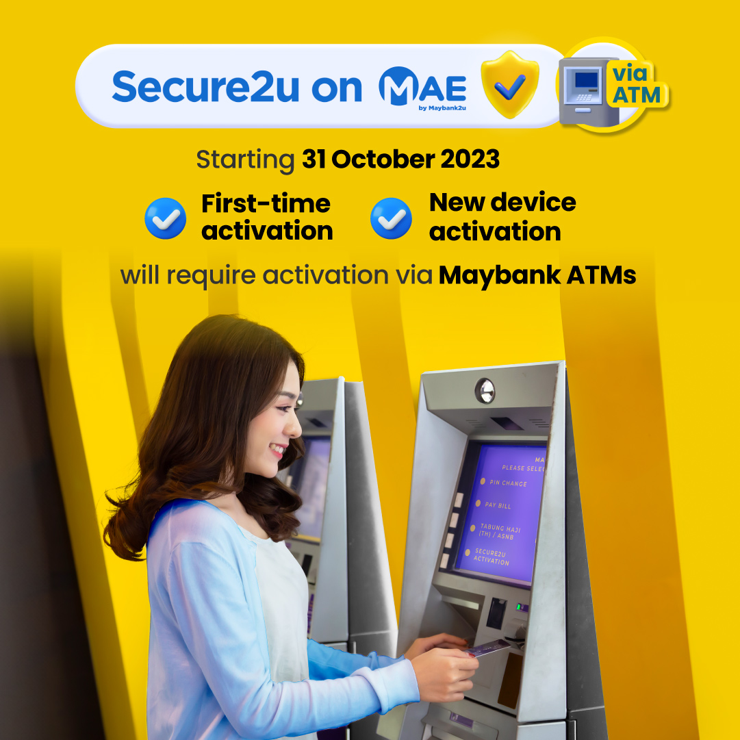 Ini adalah langkah bagaimana untuk aktifkan Secure2u di ATM Maybank bagi pengguna baharu ...