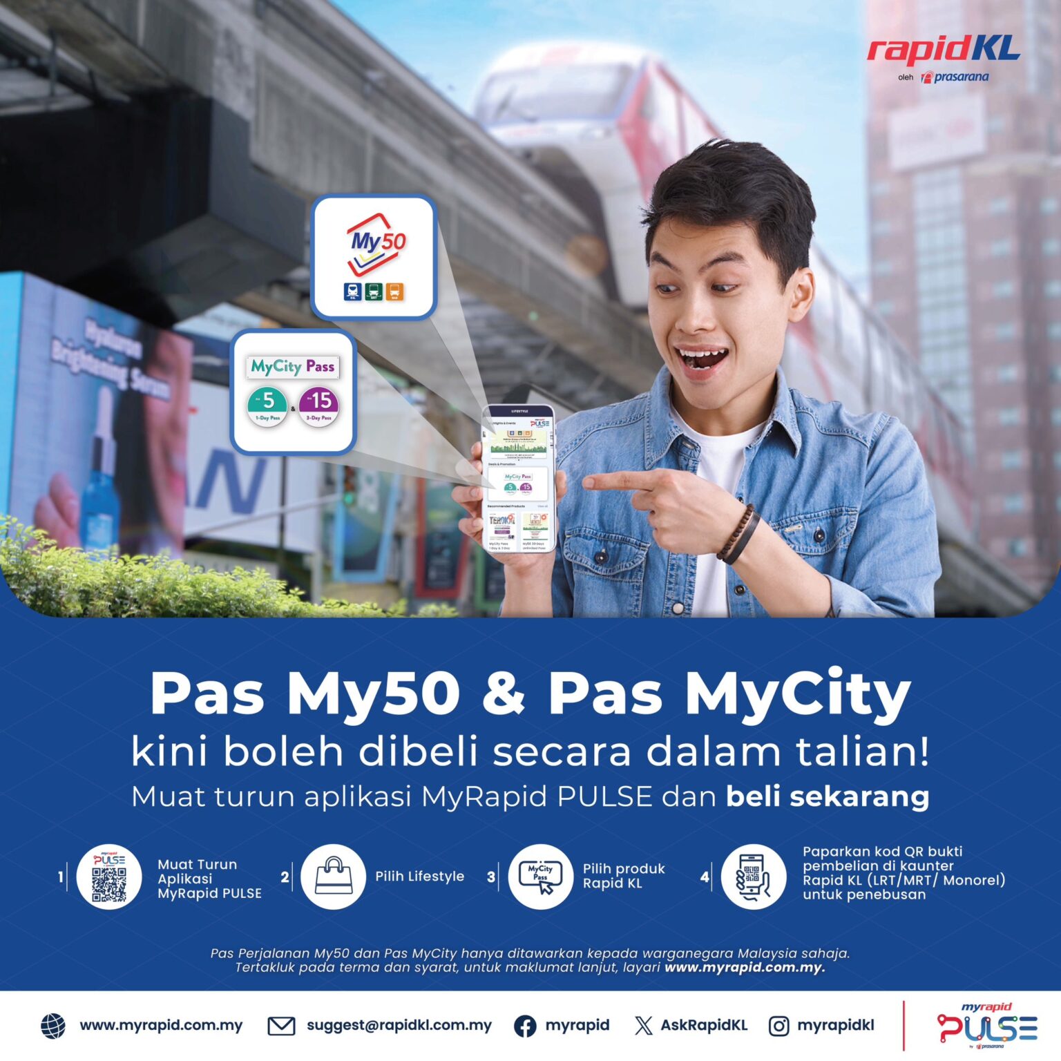Anda kini boleh beli Pas Perjalanan Tanpa Had My50 dan Pas MyCity secara dalam talian - TechNave BM