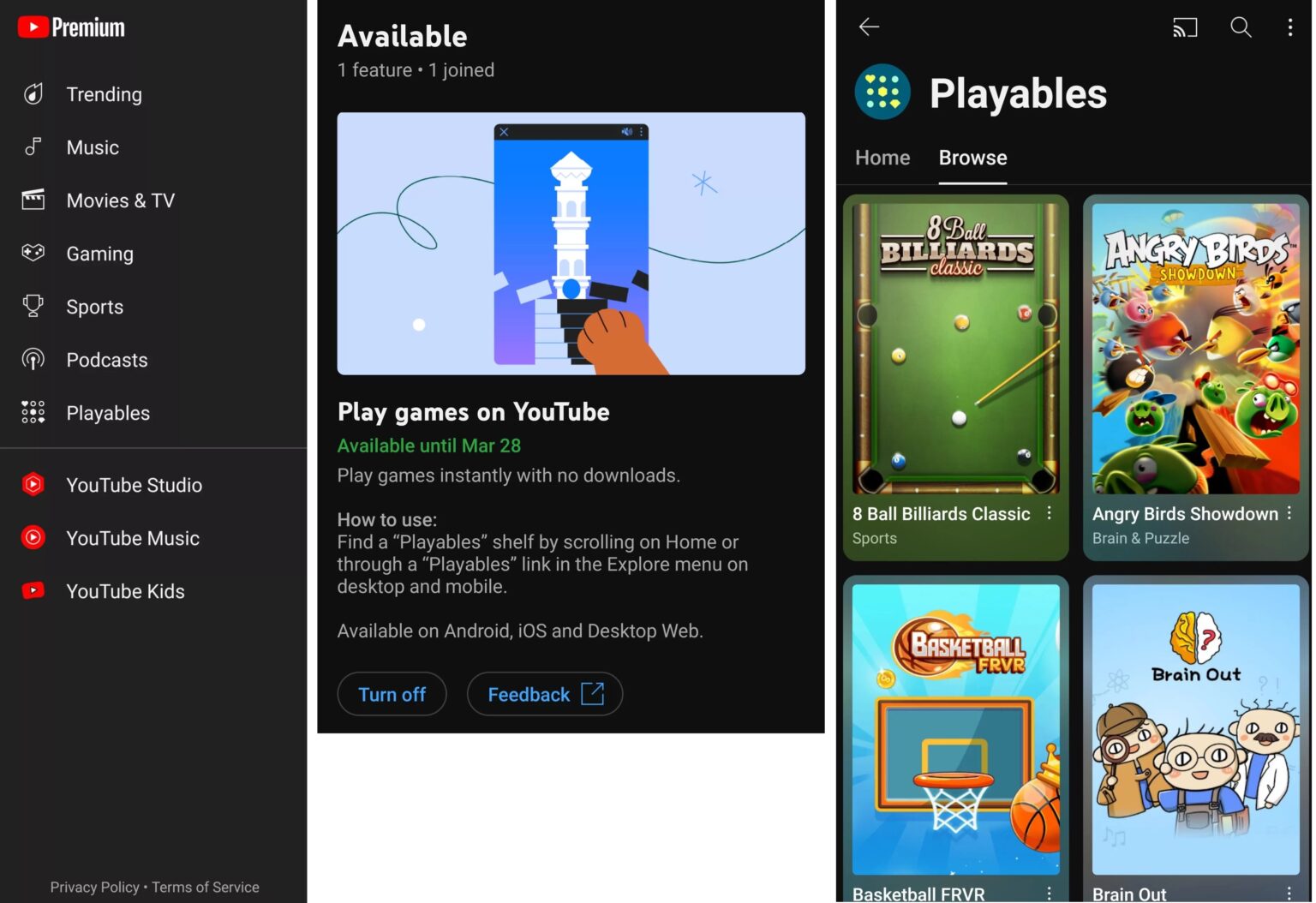 Anda kini boleh bermain "game" dalam aplikasi YouTube dengan fungsi ...