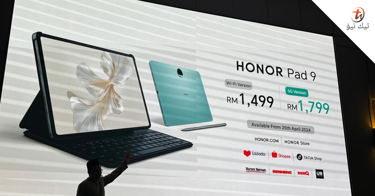 HONOR Pad 9 5G dilancar di Malaysia: Tablet 12.1 inci dengan skrin 2.5K ...