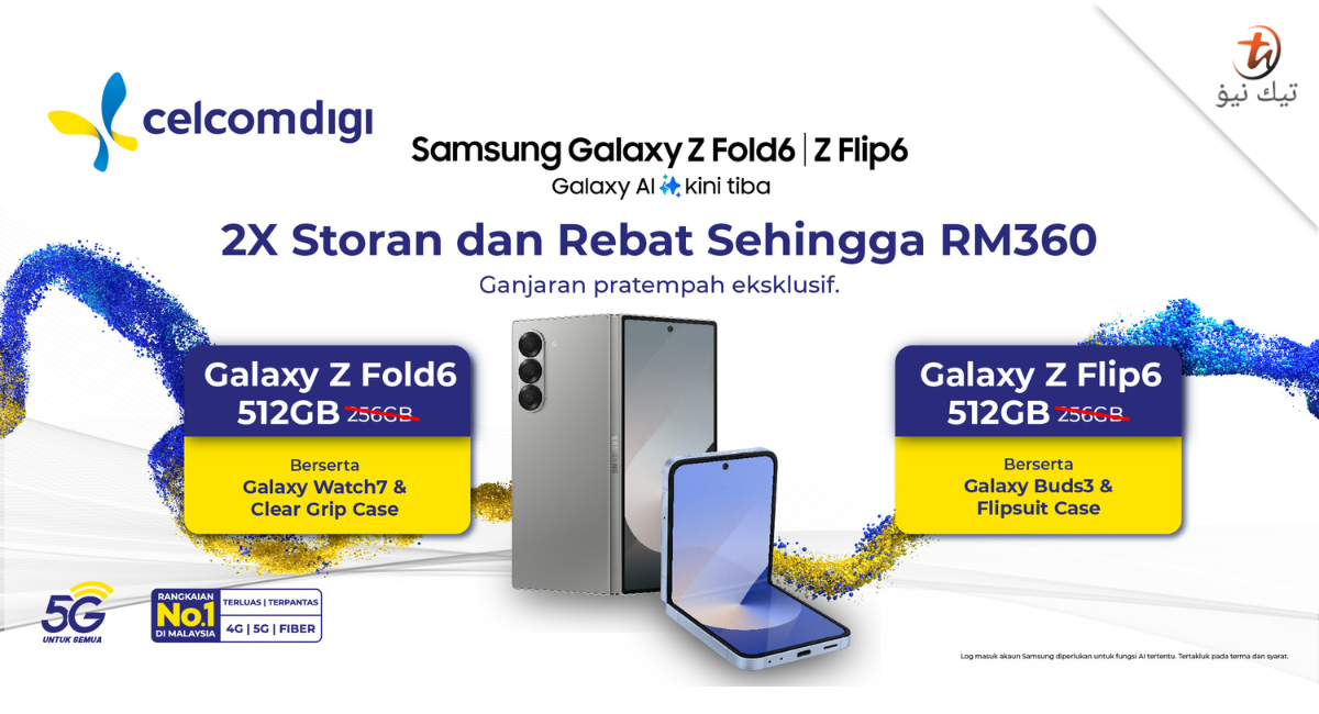 CelcomDigi tawarkan pelan pra-tempah Samsung Galaxy Z Flip6 dan Z Fold6 ...