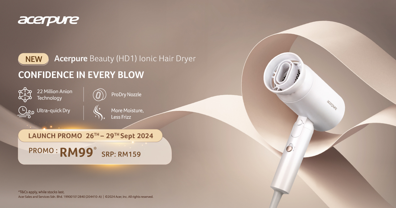 Acerpure Beauty HD2 dilancar di Malaysia dengan teknologi ionik dan mod AI berharga RM999 ...