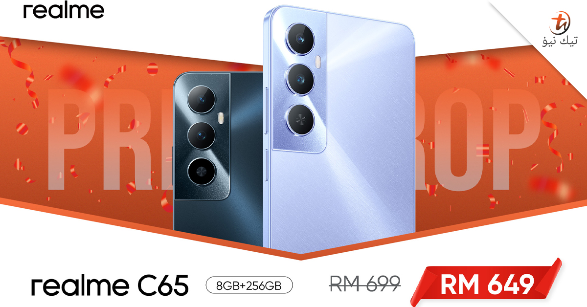 realme C65 kini berharga RM649 dan setiap pembelian percuma Buds Neo2 - TechNave BM