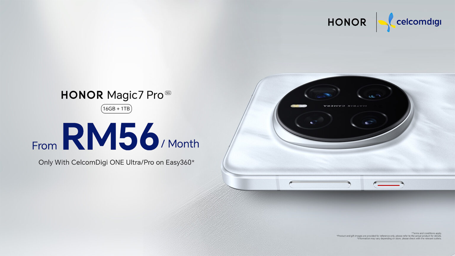 HONOR Magic7 Pro boleh didapati melalui pakej Yes, CelcomDigi, Maxis ...