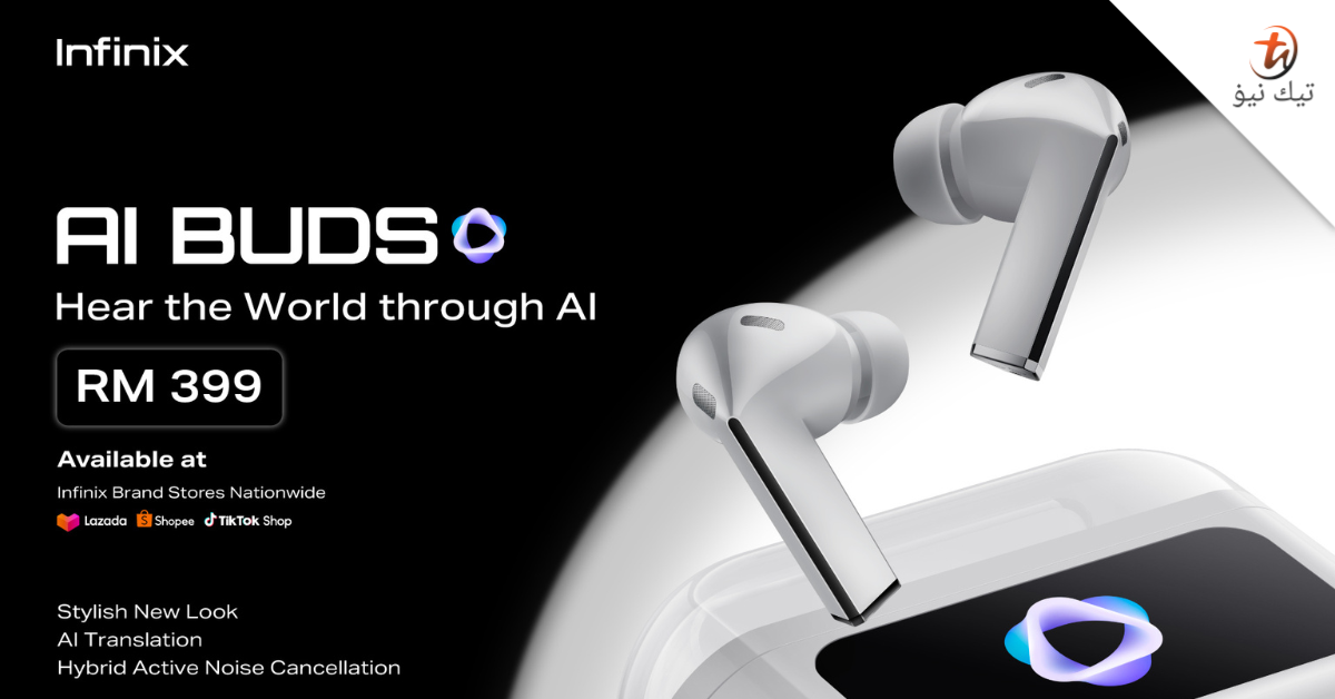 Infinix AI Buds dilancar di Malaysia: Fon telinga boleh terjemah 162 ...