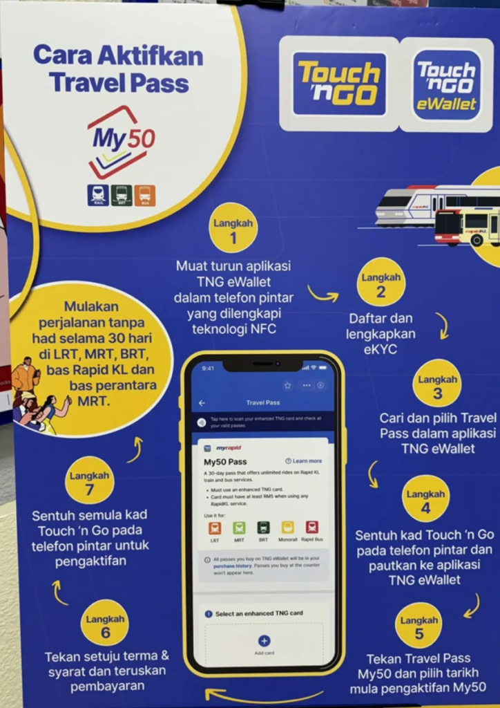 Pembelian pas My50 tersedia melalui Touch 'n Go eWallet bermula 1 Julai ...